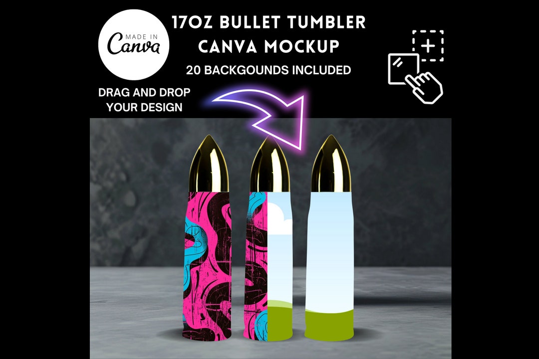 Bullet Tumbler Mockup CANVA Template Sublimatable Mockup Bundle - Etsy