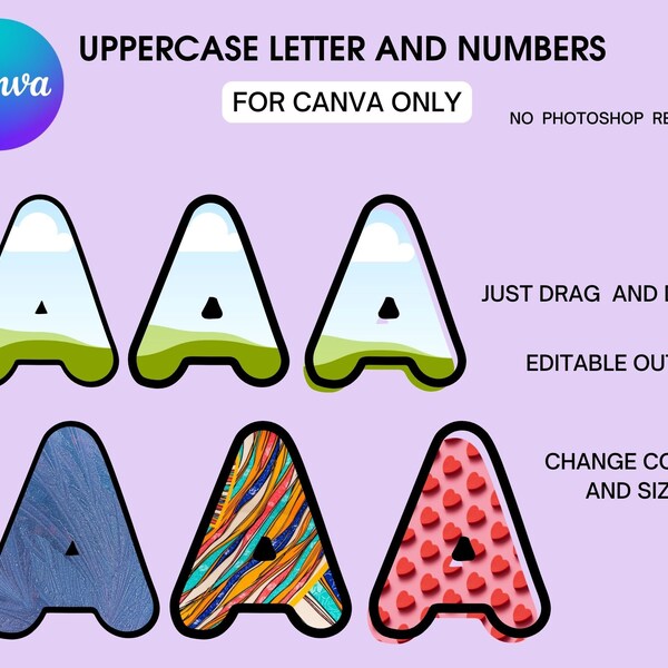 Canva Fill Letters Etsy
