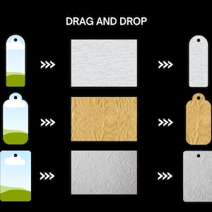 CANVA Tags Mock Up, Drag and Drop Your Own Design - Etsy