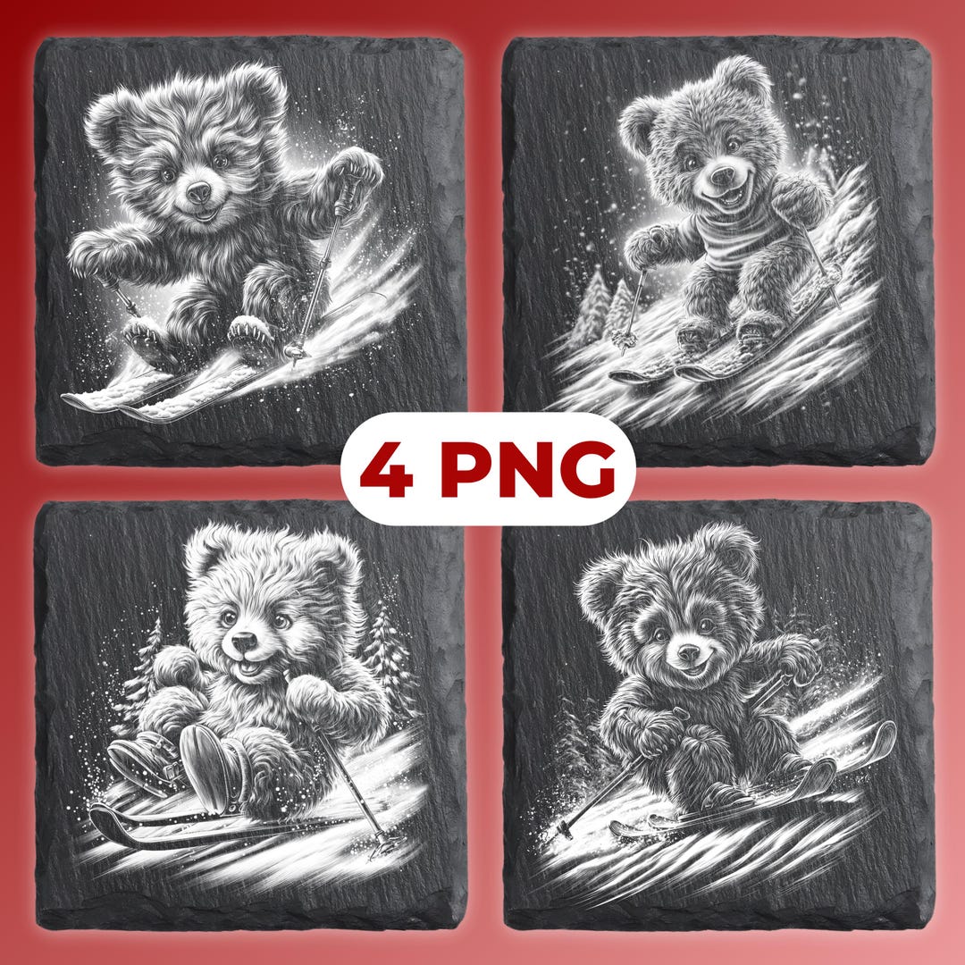 Cute Teddy Bear Laser Engraving PNG, Baby Bear Engraving Design for ...