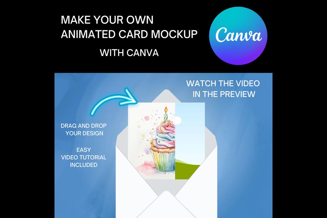 Animated Square Card Mockup: Wedding Invitation, Birthday (CANVA ...