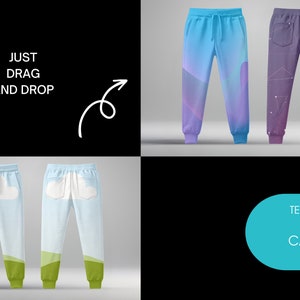 Sweat Set Mock up Tracksuit Mockup CANVA Hoodie and Sweatpants Mockup ...