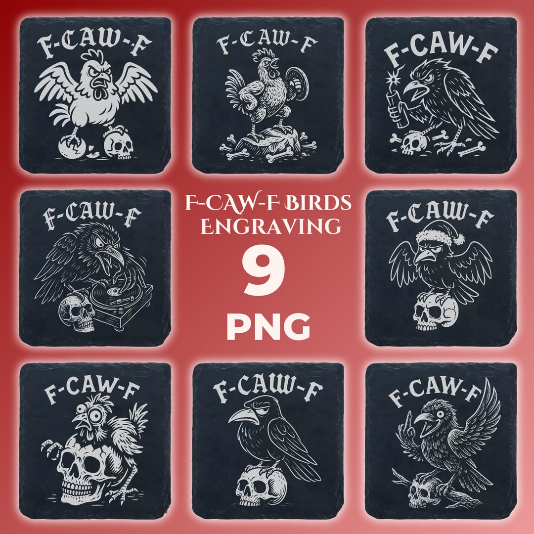 Imagen PNG de grabado láser F-Caw-F, meme de gallo cantando para ...