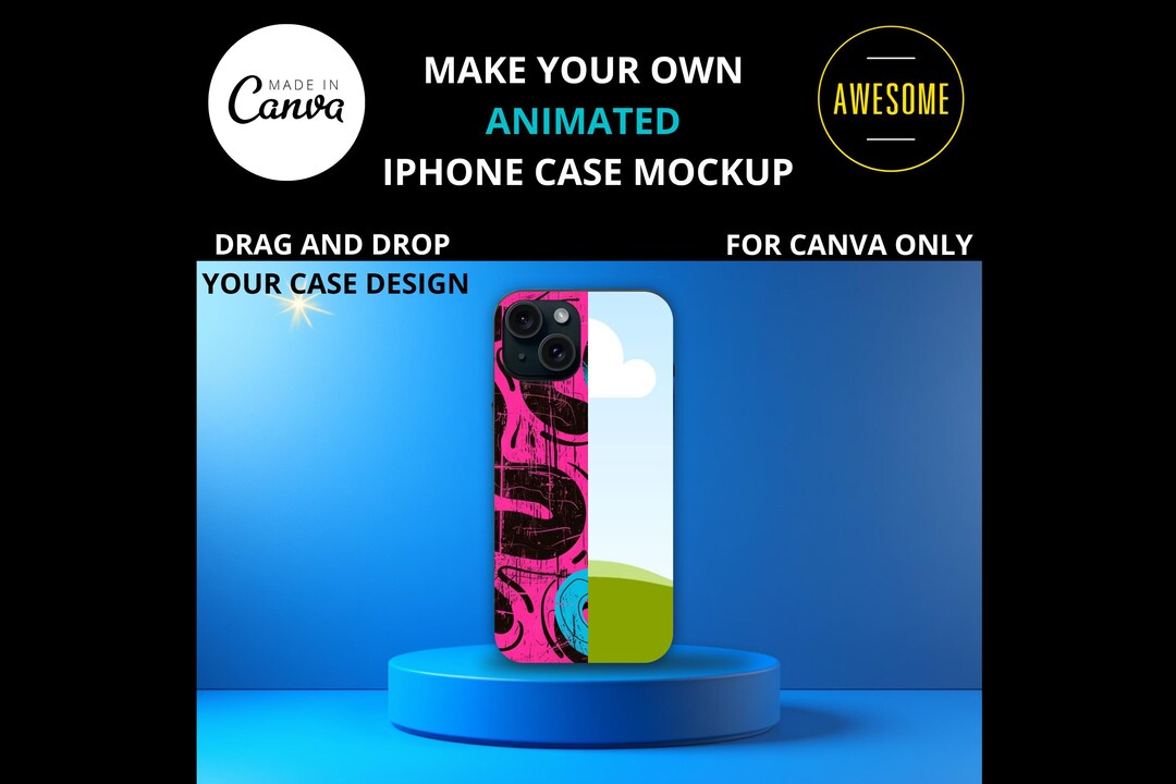 Phone Case Mockup With CANVA Video Template, Drag and Drop iPhone ...