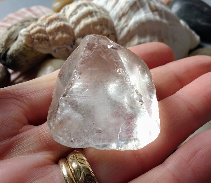 Etched Glass Pyramid New York Skyline Scottish Beach Finds - Etsy UK