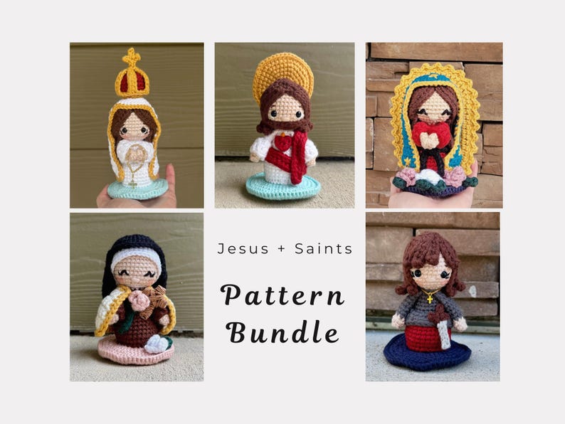 Crochet Jesus and Saint Pattern Bundle: Amigurumi Dolls (digital ...
