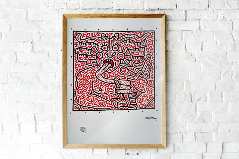 Keith Haring Print Signed in the Plate, 150 Copies, American Work Made ...