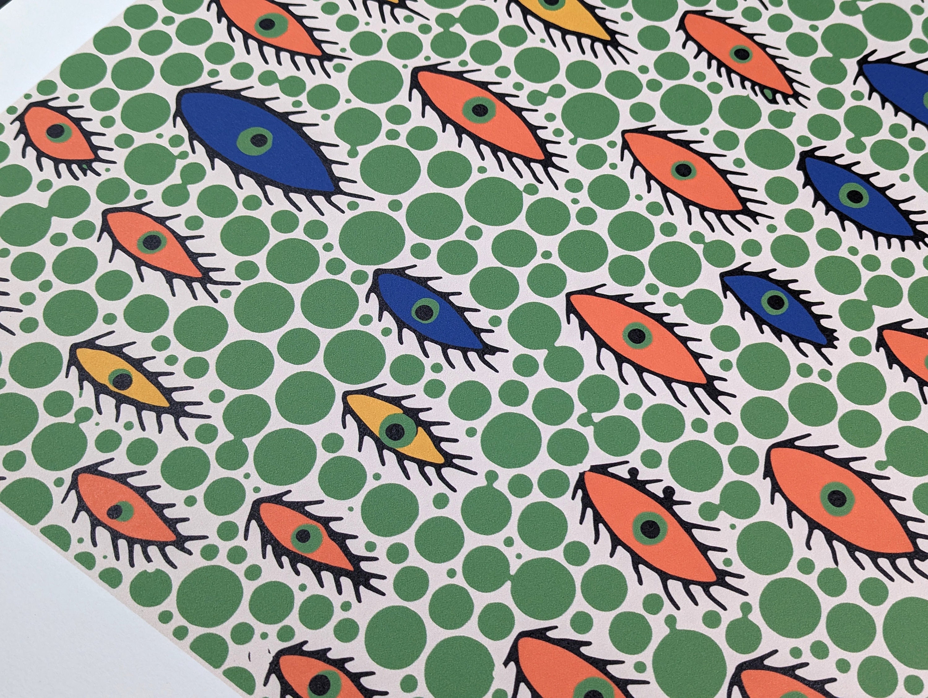 YAYOI KUSAMA Eyes Lithograph CERTIFICATE Edition Plate Signed kusama ...