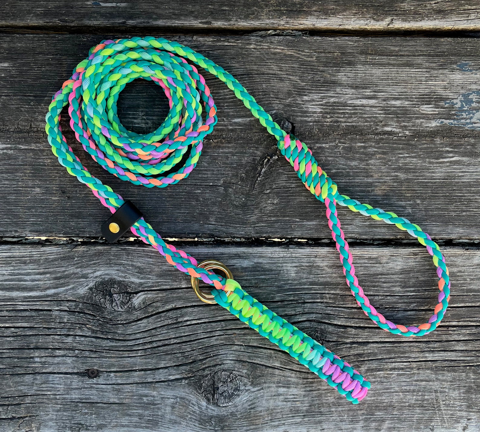 Paracord All-in-one Martingale Leash Combo With Biothane Stopper,nickel ...