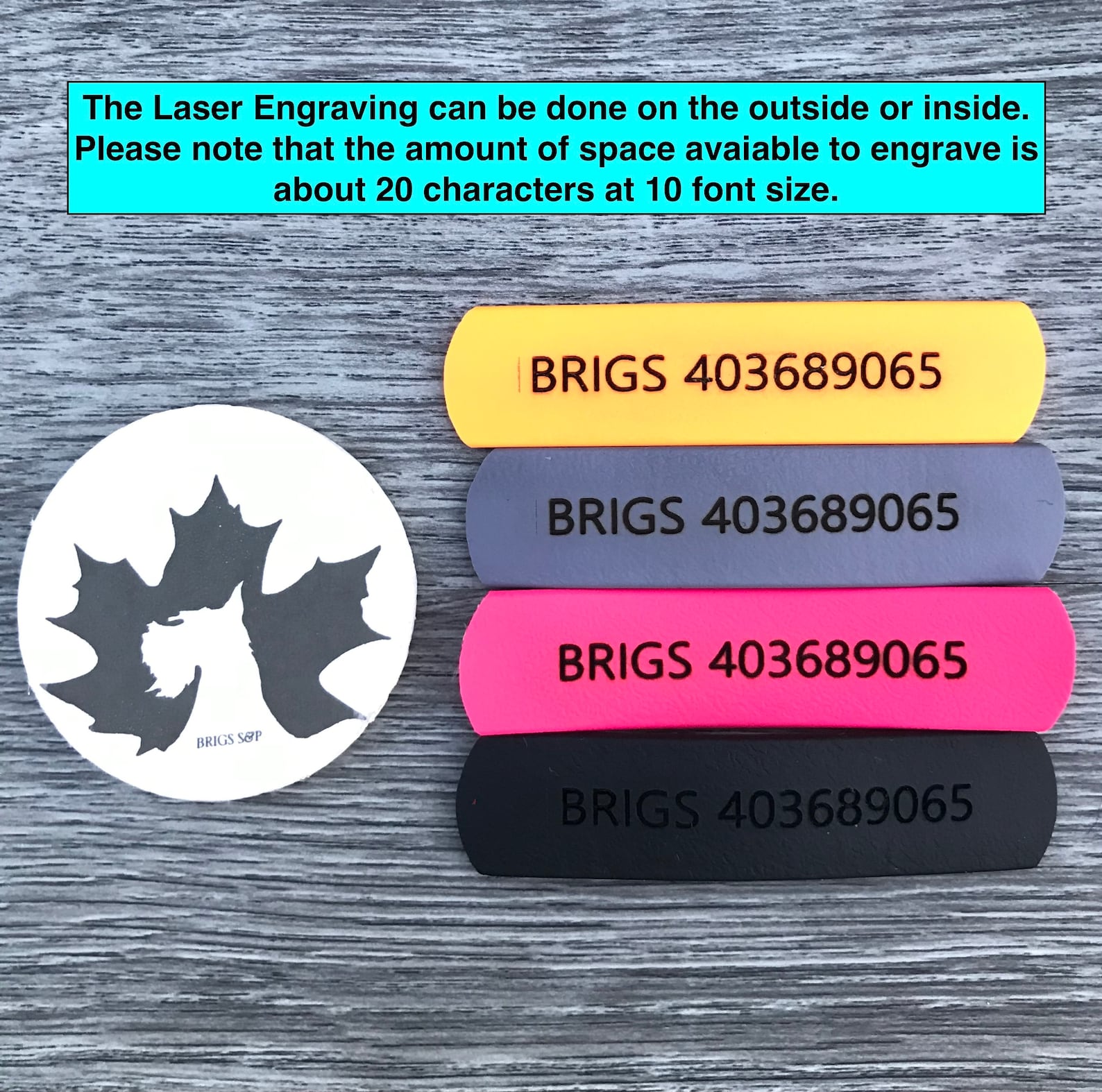 Laser Engraving for All Our Biothane Products - Etsy