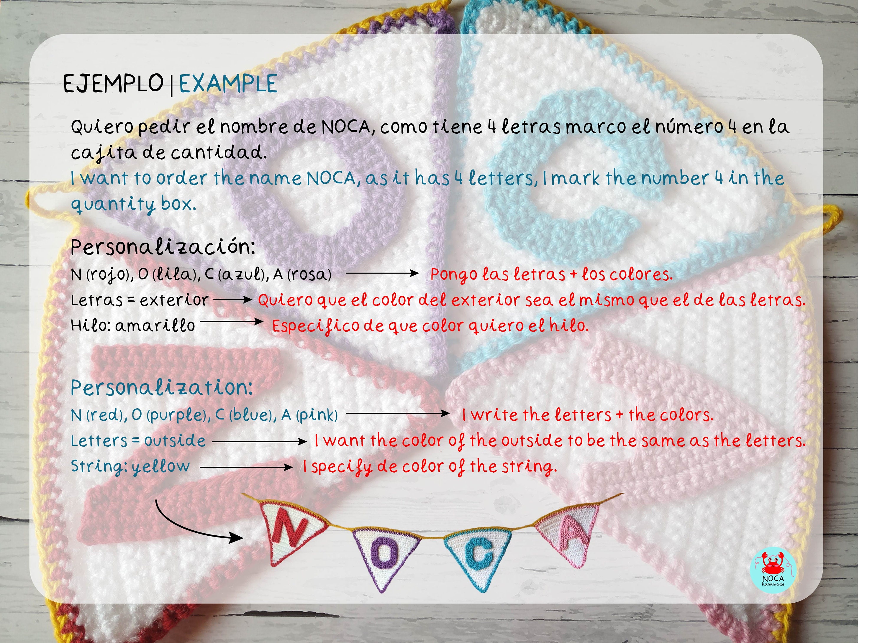 Custom Name Banner, Crochet Banner Alphabet, Banner Letters, Kids Room ...