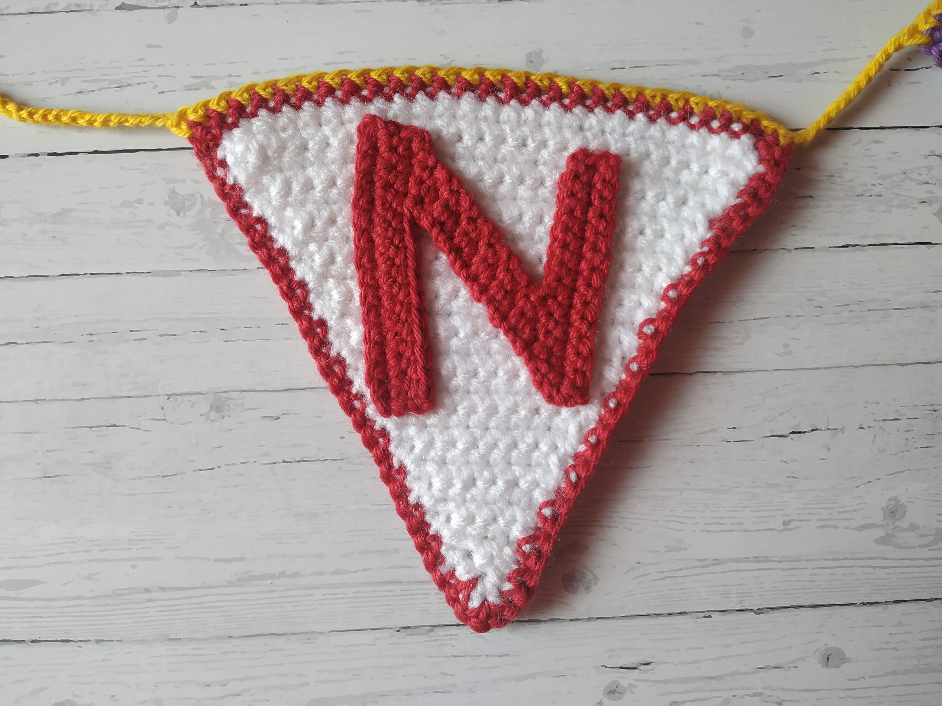 Custom Name Banner, Crochet Banner Alphabet, Banner Letters, Kids Room ...