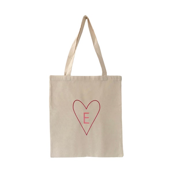 Initial Tote Bag - Etsy