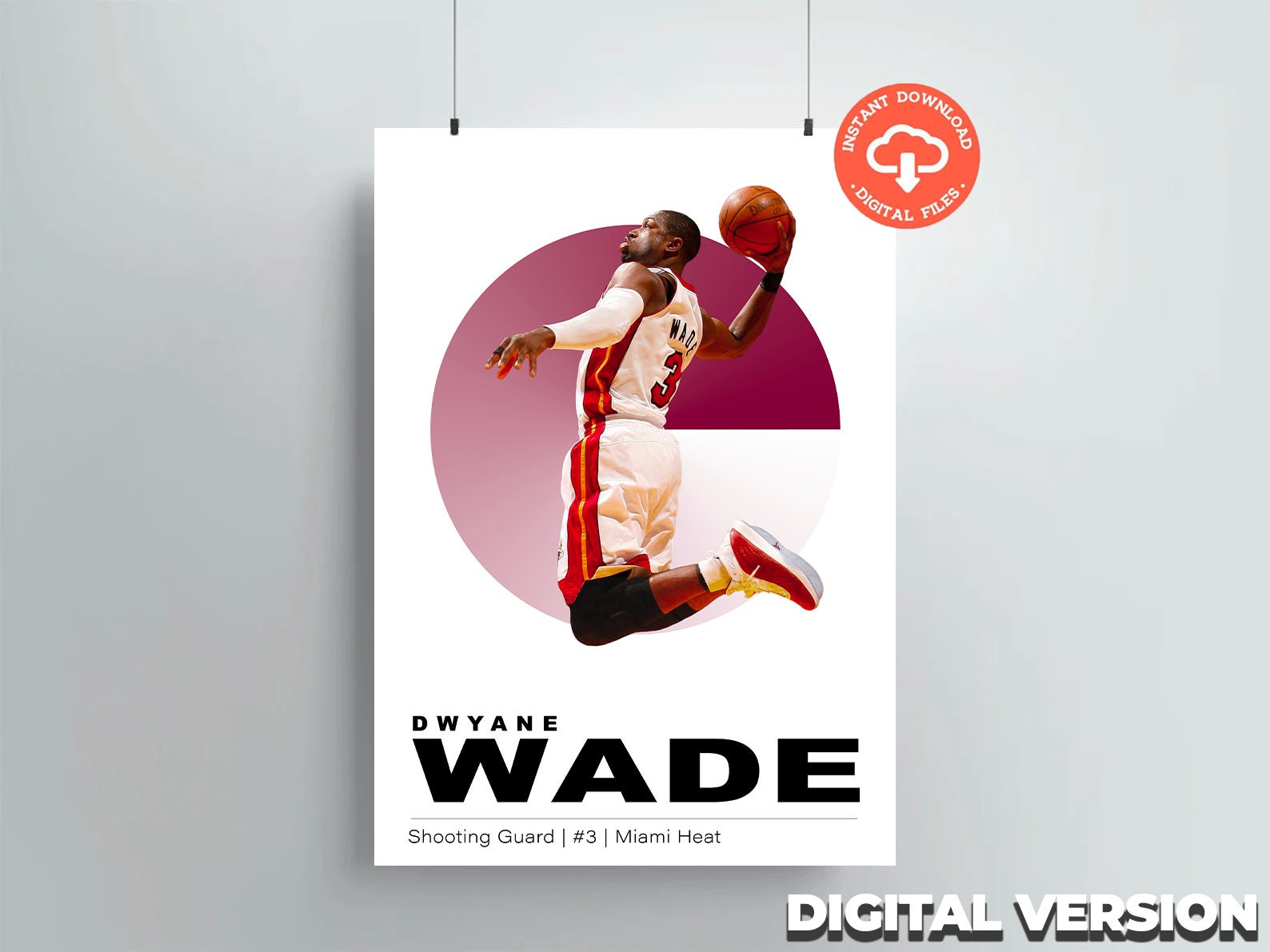 Dwyane Wade Poster, Miami Heat, Aesthetic Nba Poster, Hypebeast Modern ...