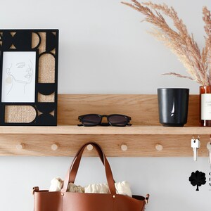 Entryway Organiser Wooden Shelf Key Holder for Wall Wooden - Etsy