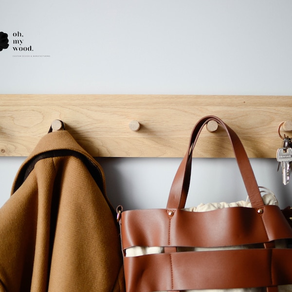 Wooden Peg Rack - Etsy