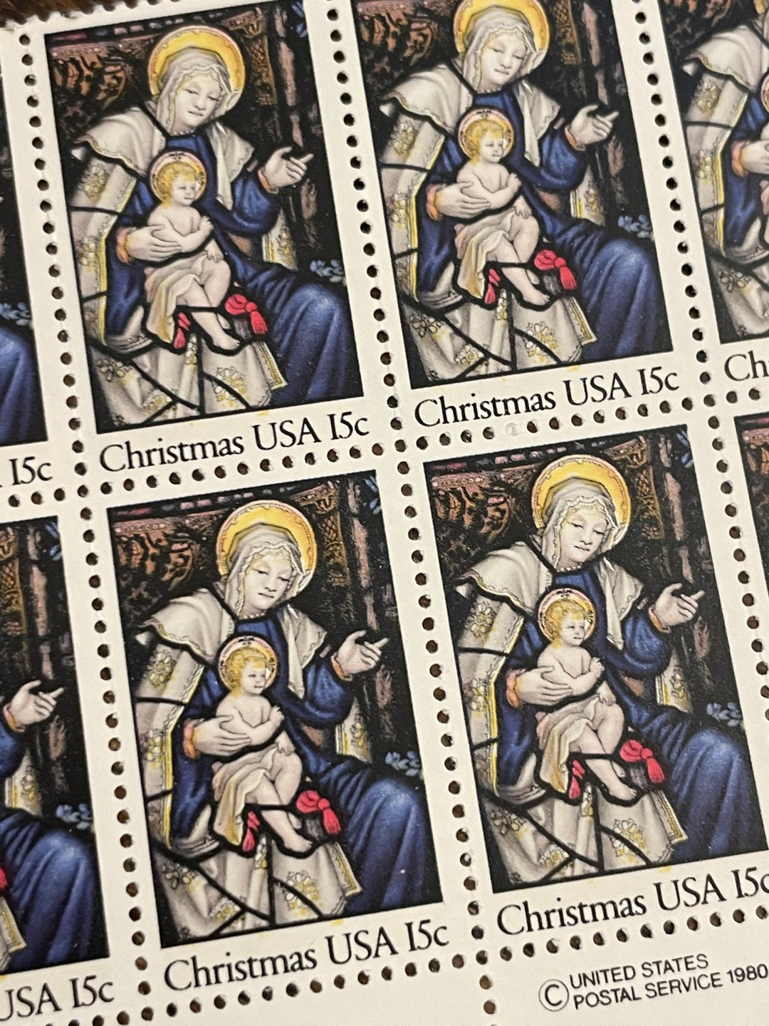Vintage Epiphany Stained Glass Window Unused Postage Stamps - Etsy