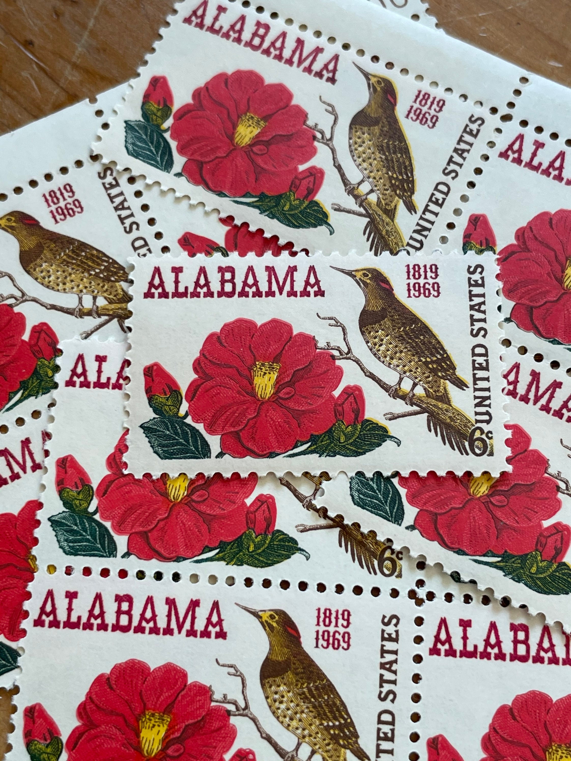 Vintage Alabama State Flower and Bird Unused Postage Stamps - Etsy UK
