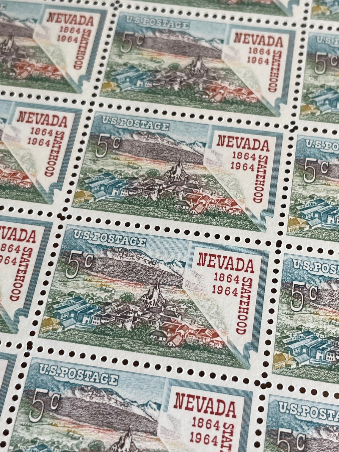 Vintage Nevada Statehood Unused Postage Stamps Lot of 20 | Etsy