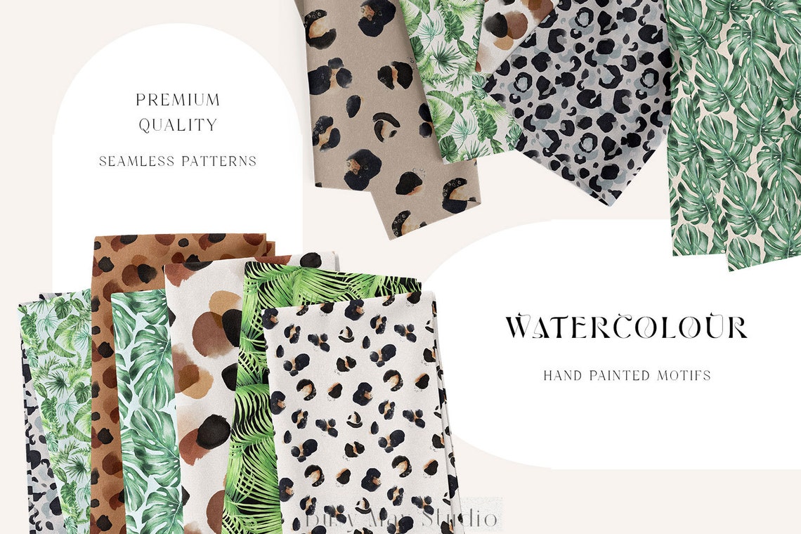 Animal Print Seamless Patterns | Jungle Tropical Patterns | Tropical ...