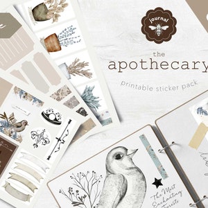 Apothecary Healing Garden Printable Stickers | Cottage Core Sticker ...