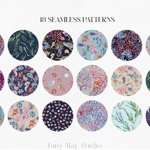 Ocean Underwater Seamless Patterns | Summer Patterns | Hand Painted ...