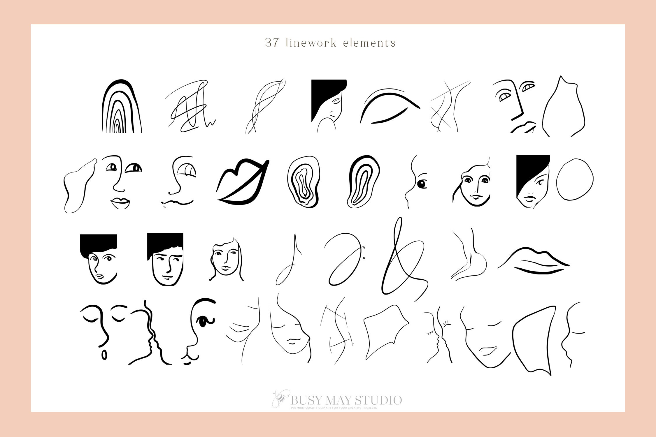 Abstract Organic Shapes Line Work Lines Abstract Portrait Abstract ...
