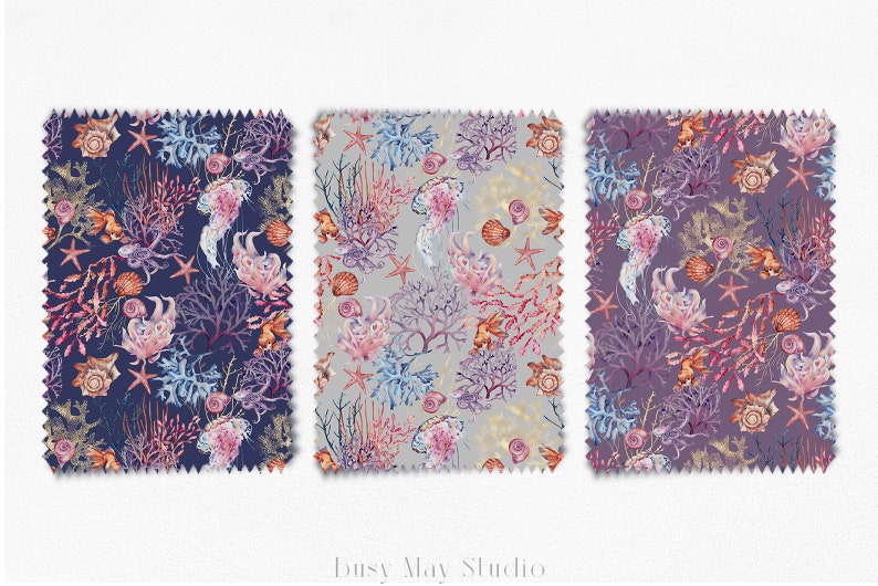 Ocean Underwater Seamless Patterns Summer Patterns Hand - Etsy