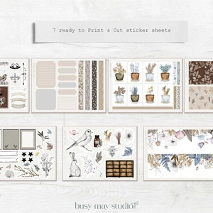 Apothecary Healing Garden Printable Stickers | Cottage Core Sticker ...