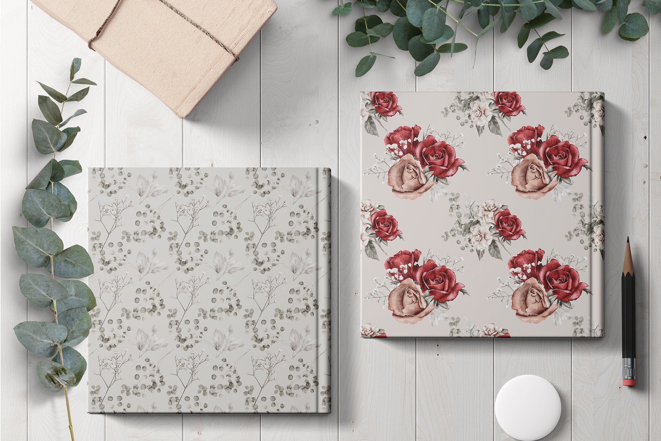 Watercolor Floral Seamless Patterns Digital Papers Pack Watercolor ...