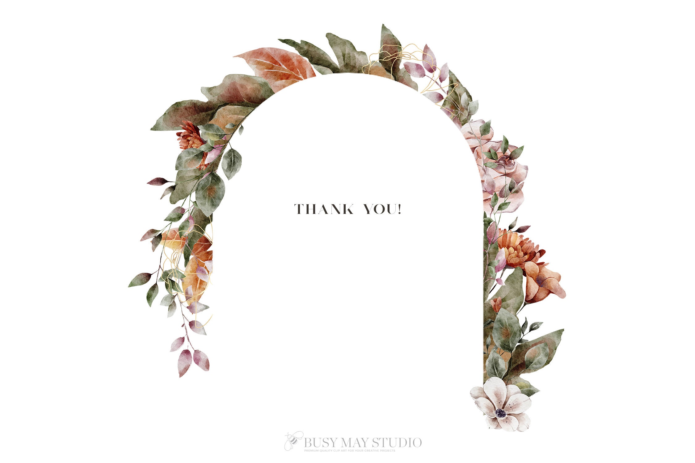 Autumn Watercolour Frames Leaf Flowers Frames Fall Wreaths - Etsy