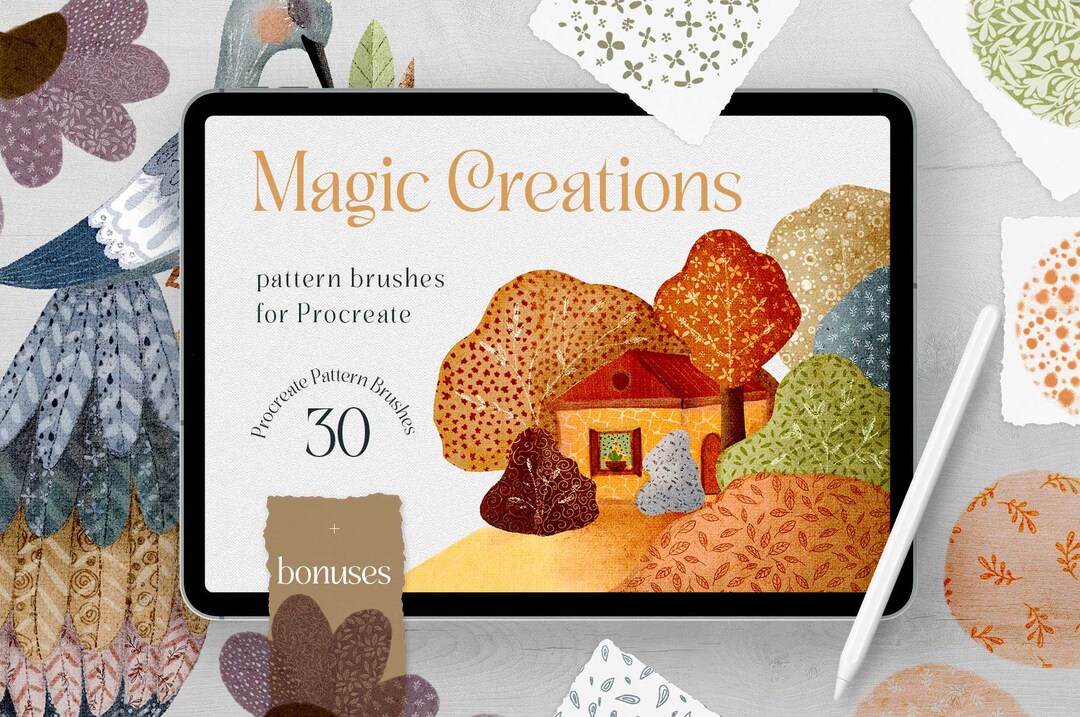 Pattern Brushes for Procreate | Magic Brushes | Procreate Custom ...