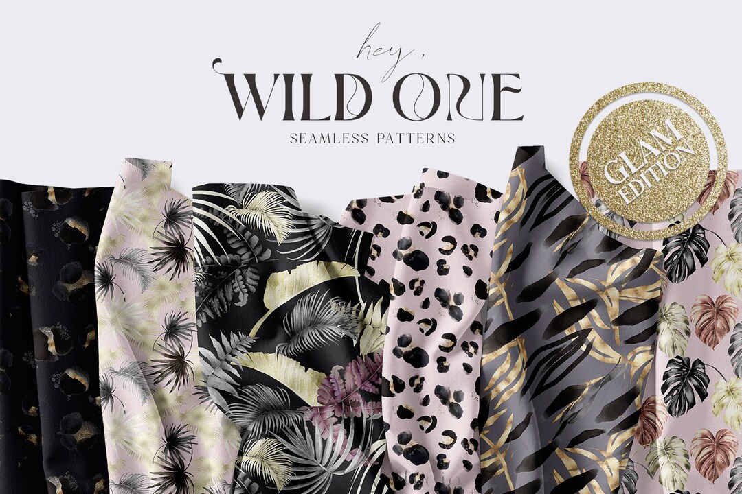 Animal Patterns Tropical Jungle Digital Papers | Gold Rose Gold ...