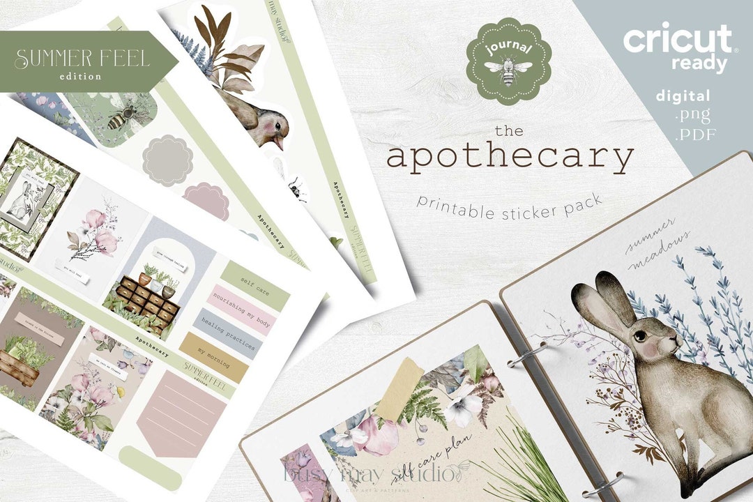 Printable Stickers Herbs Apothecary | Healing Herbs Stickers | Summer ...