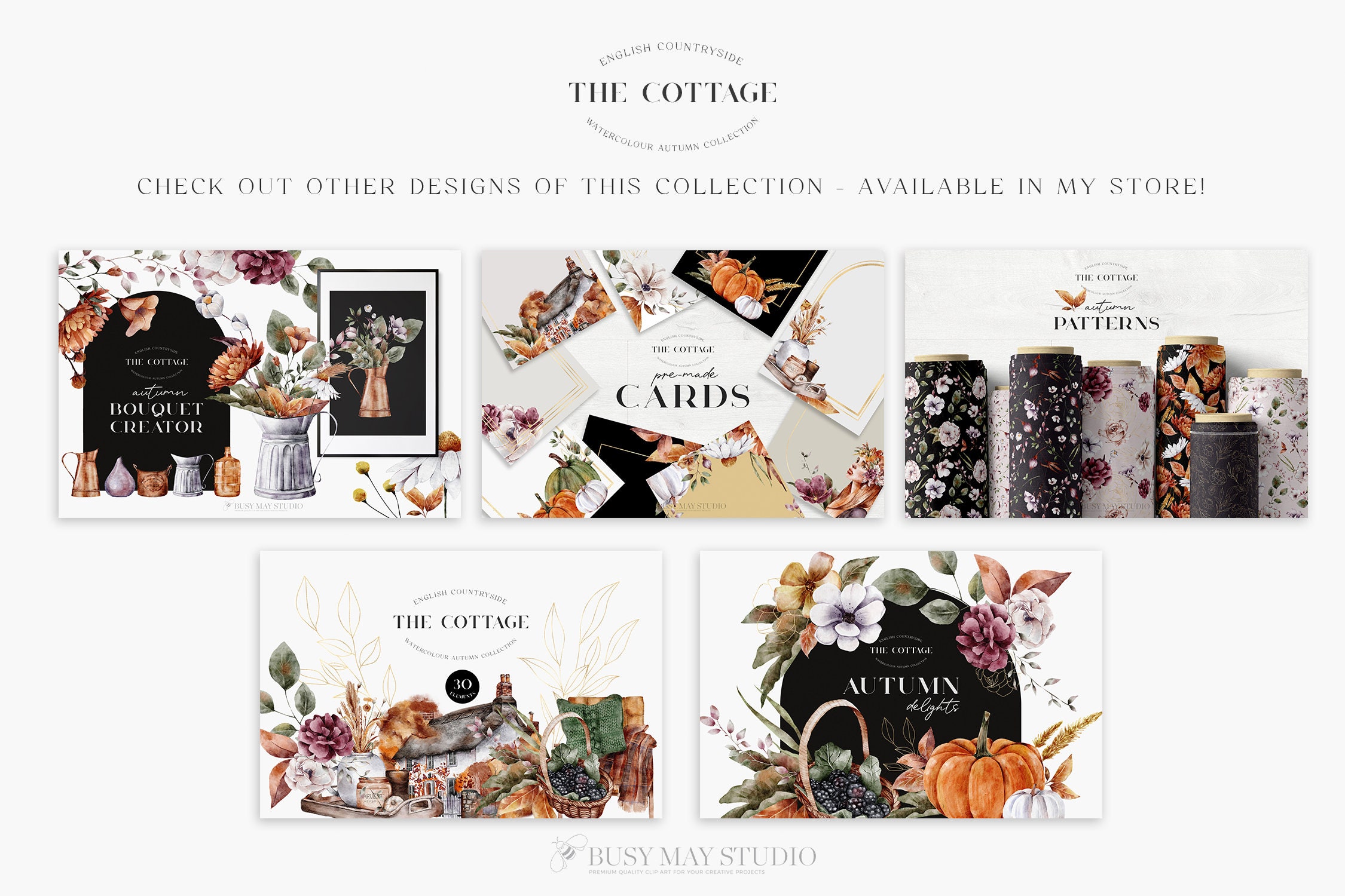 Autumn Watercolour Frames | Leaf Flowers Frames | Fall Wreaths | Autumn ...