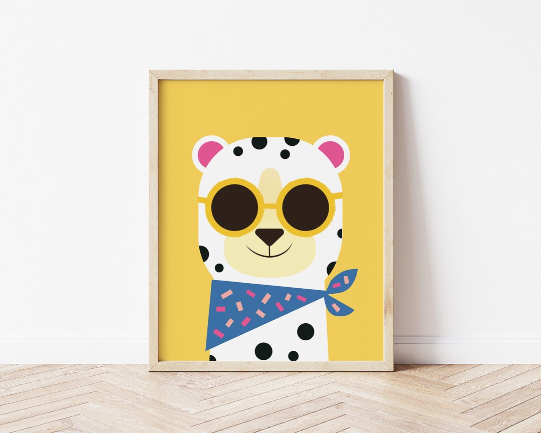Cool Cat Cheetah Nursery Print, Kids Room Decor (digital Download) - Etsy