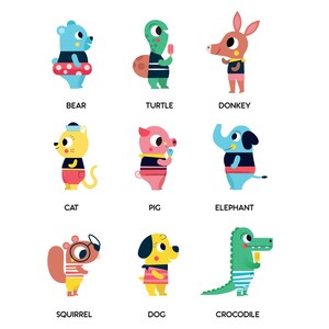 Printable Animal Name Prints, Educational Animal Names Poster, Animal ...