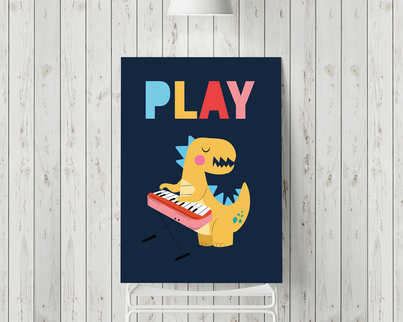 Dinosaur Piano Poster, Playroom Wall Art (digital Download) - Etsy