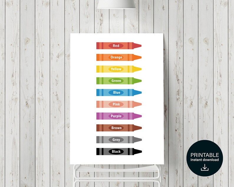Printable Colours Nursery Print Every Child is an Artist Set | Etsy