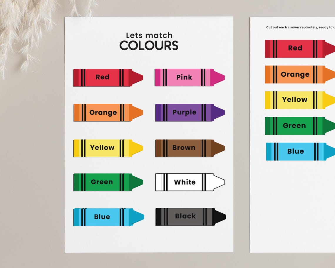 Crayon Color Matching Activity | Preschool Printable (PDF) - Etsy