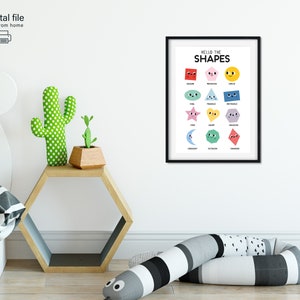 Printable Shapes Poster, Shapes Print, Educational Shapes, Print ...