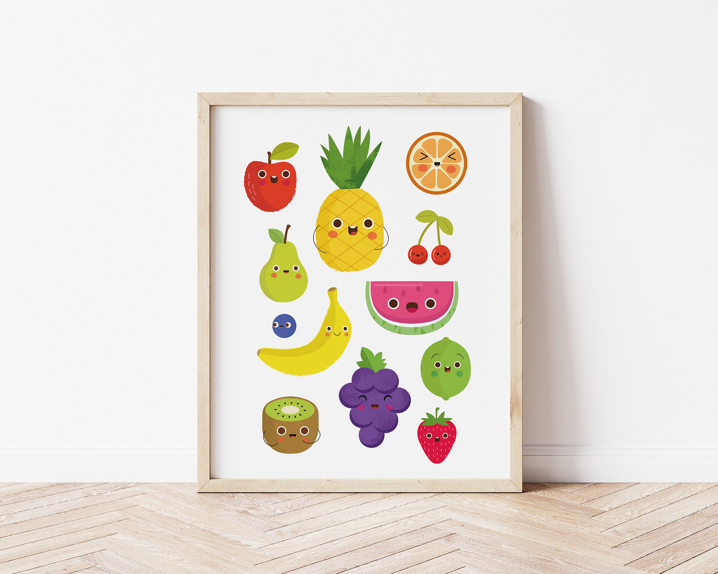 Printable Fruit and Vegetables Poster Fruit and Veggie Print - Etsy