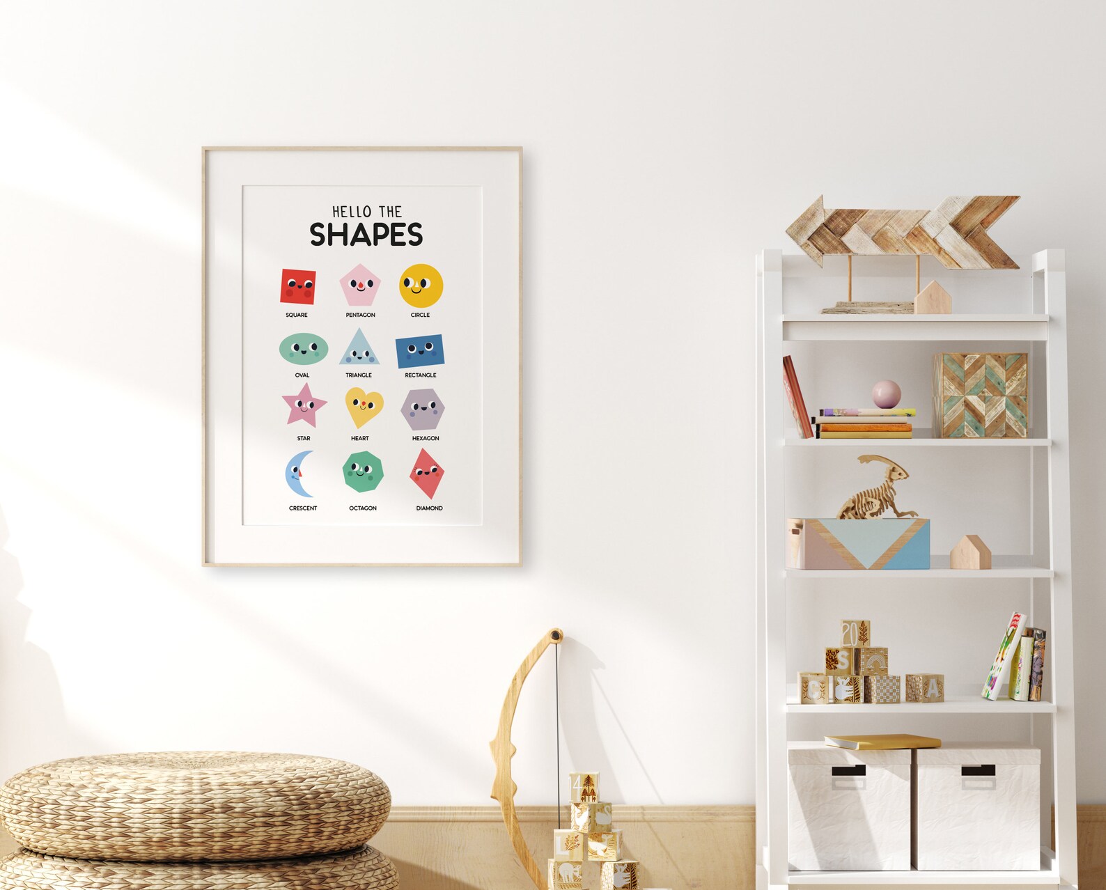 Printable Shapes Poster Shapes Print Educational Shapes - Etsy
