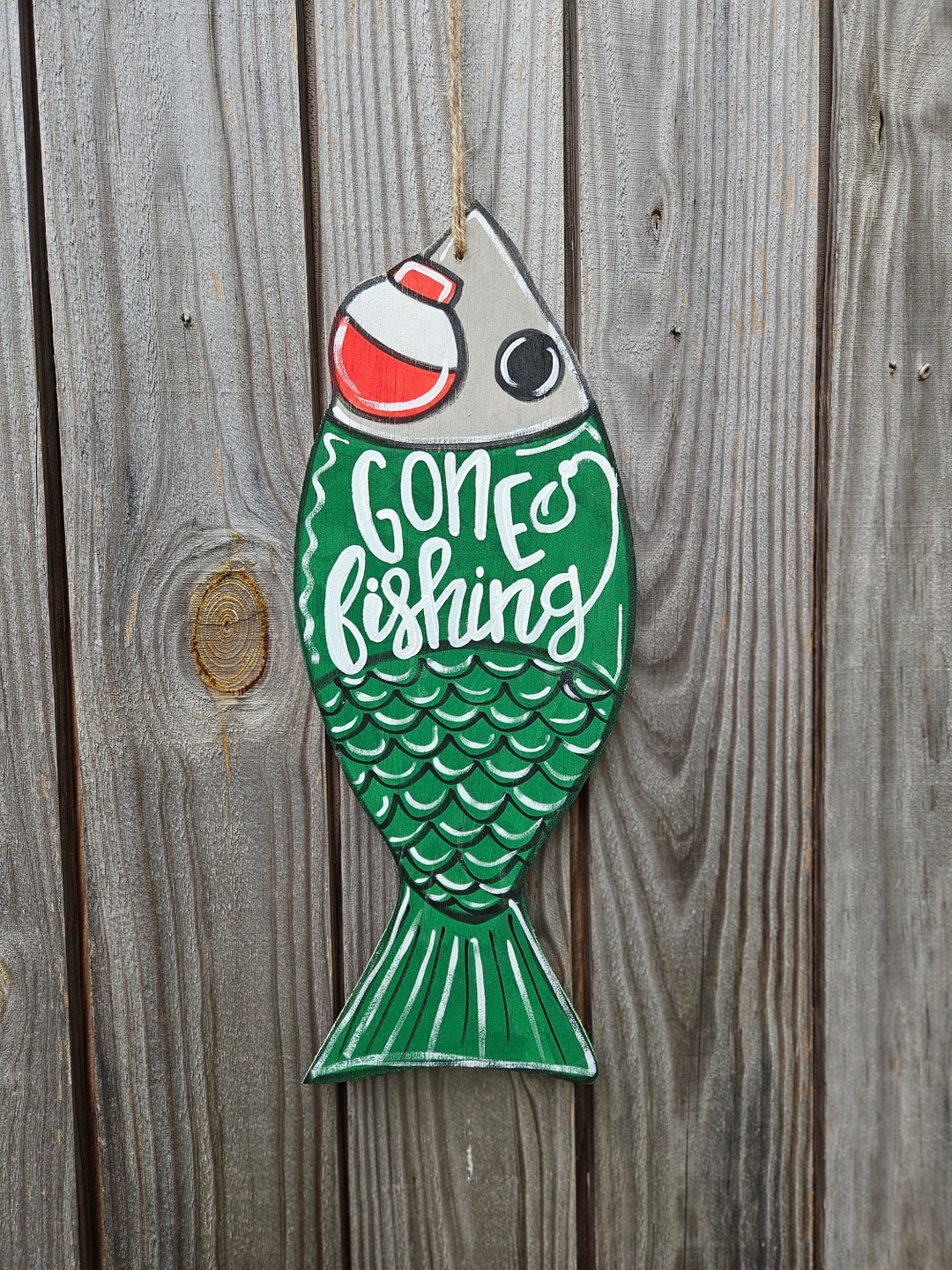 Fishing Door Hanger, Gone Fishing Door Hanger, Summer Door Hanger - Etsy