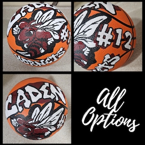 Handpainted Basketball, Custom Basketball, Custom Painted Basketball ...