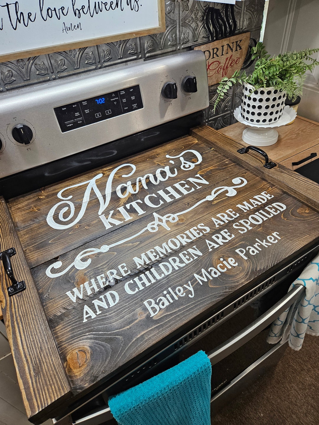 Custom Stove Cover, Custom Noodle Board - Etsy