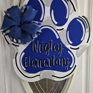 Custom Paw Print Door Hanger: Teacher Classroom Decor - Etsy