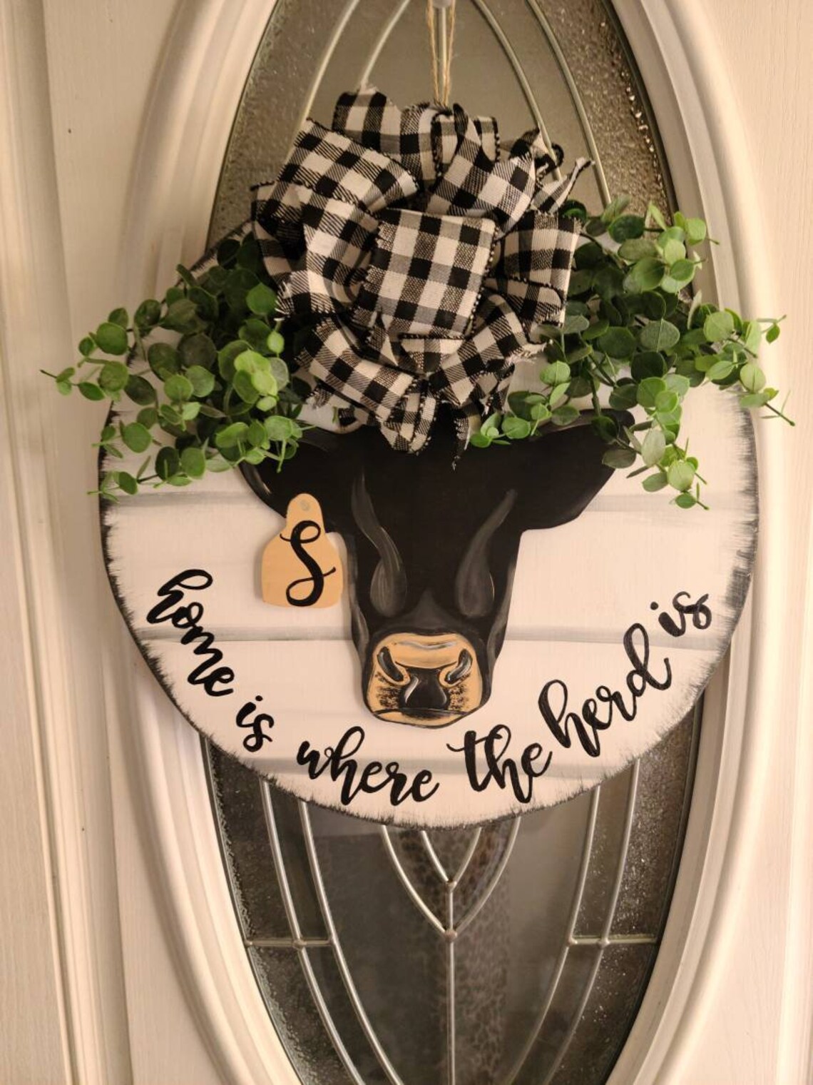 Cow Door Hanger Farmhouse Cow Door Hanger Cow Decor - Etsy