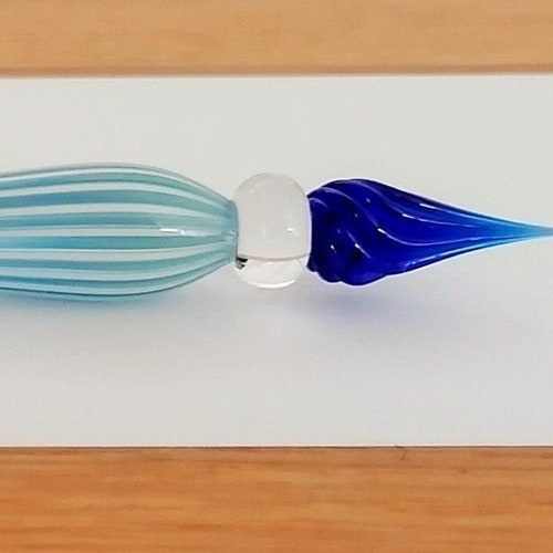 Glass Quill Spiral Blue | Etsy
