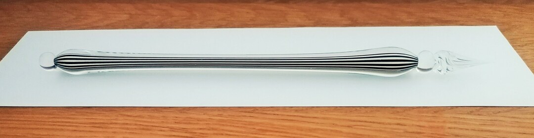 Glass Quill With a Black/white Thread Glass Core - Etsy